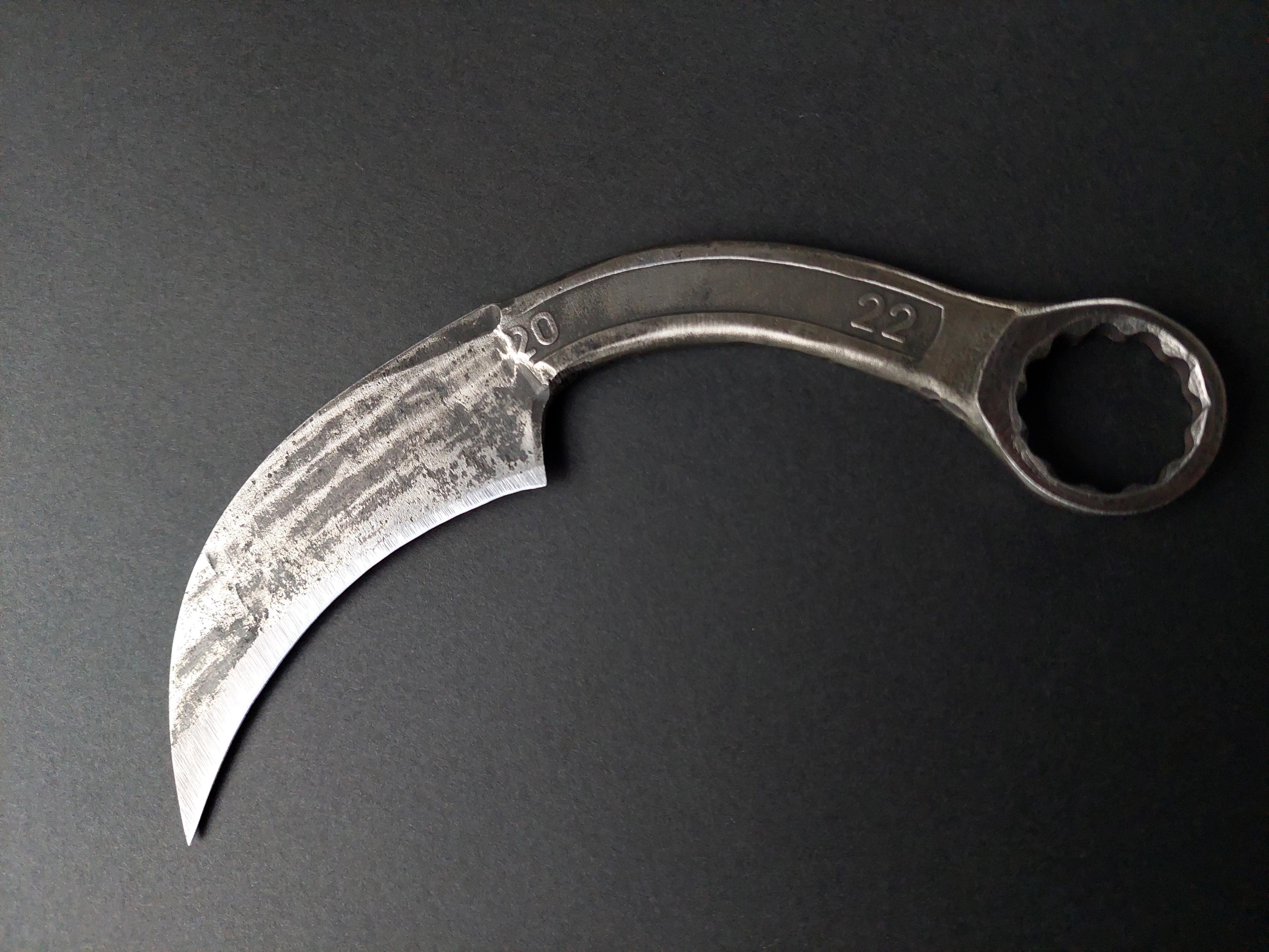 Hand Forged Wrench Karambit Knife - Etsy