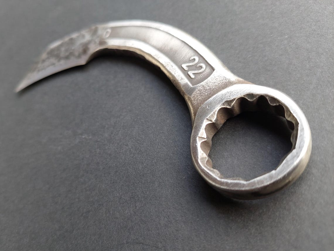 Small Hand Forged Wrench Karambit Knife - Etsy