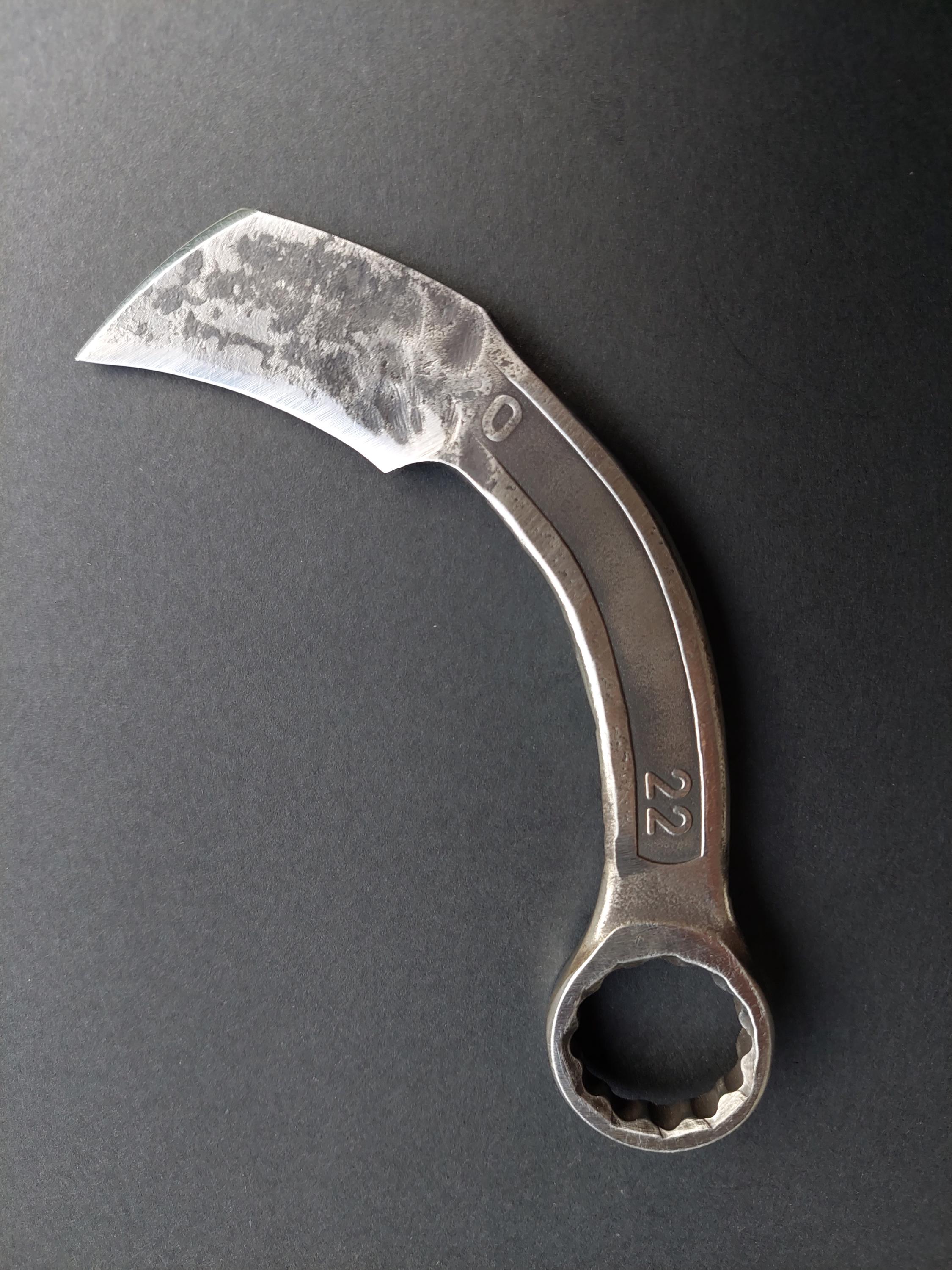 Small Hand Forged Wrench Karambit Knife - Etsy