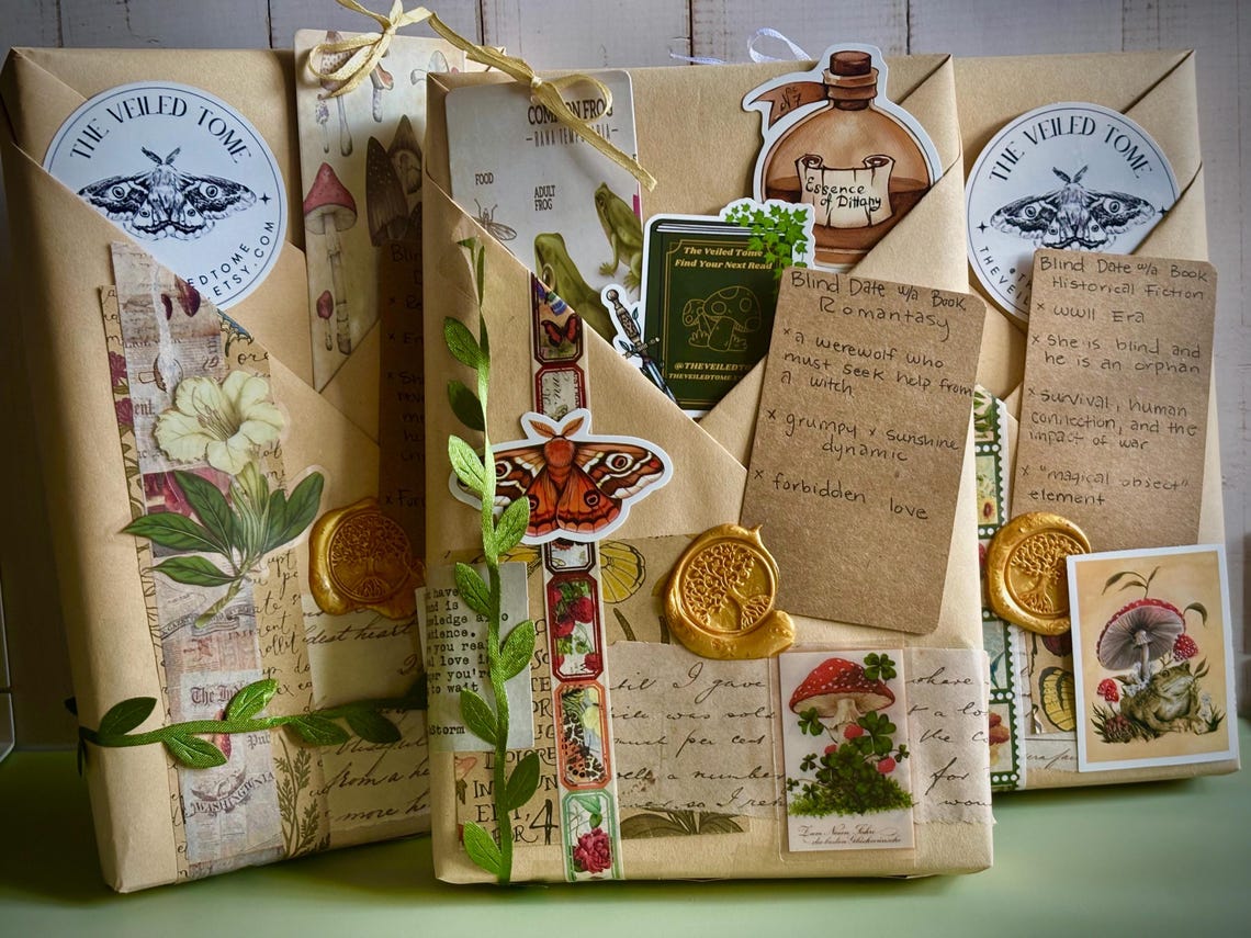 Blind Date With a Book: Cottagecore Bookish Gift Set, Valentine’s Day ...