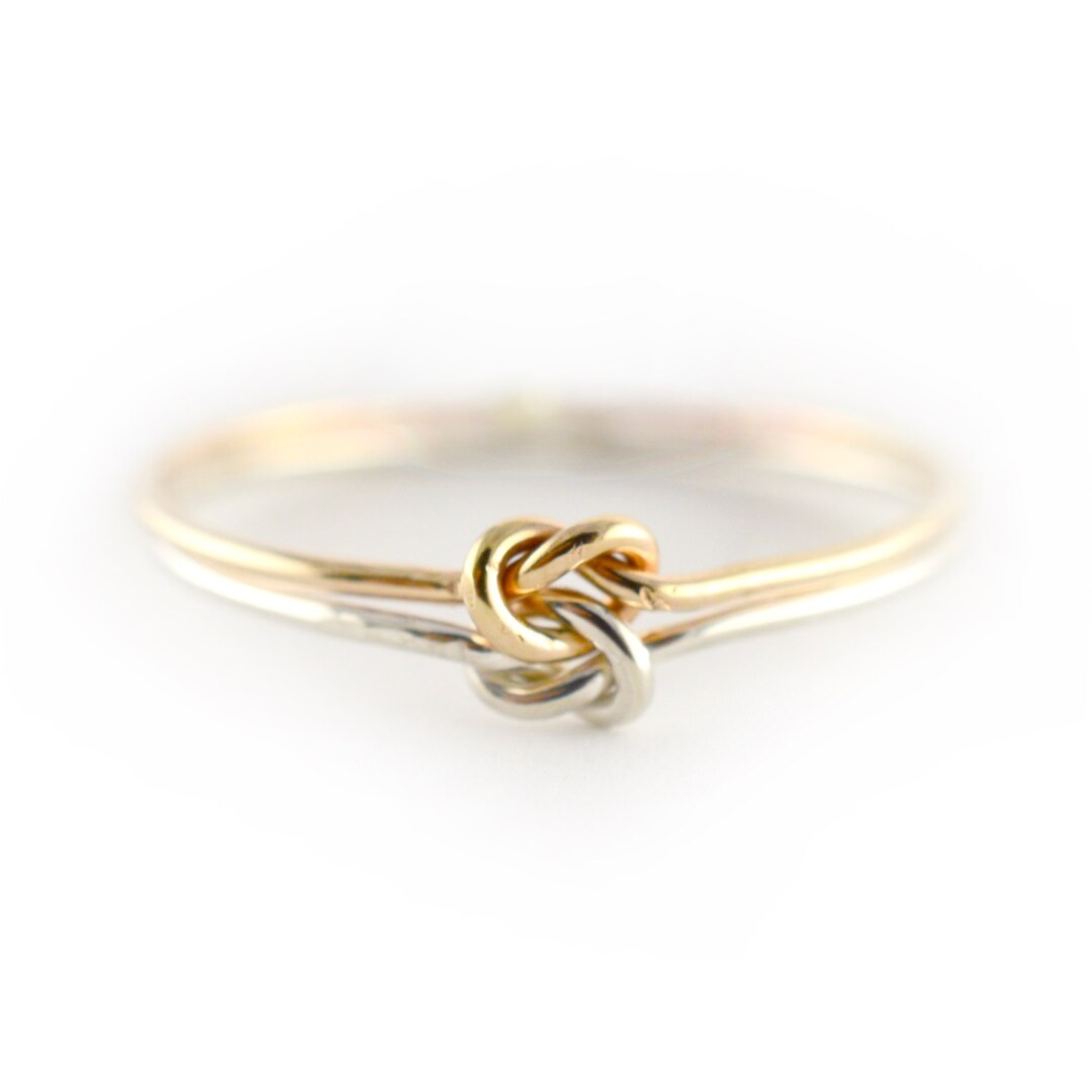 Forget Me Knot Ring 2 Knot Stacking Ring Friendship Ring - Etsy