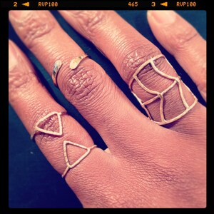 Hammered Cuff Ring, Open Midi Ring, Bypass Ring - Etsy