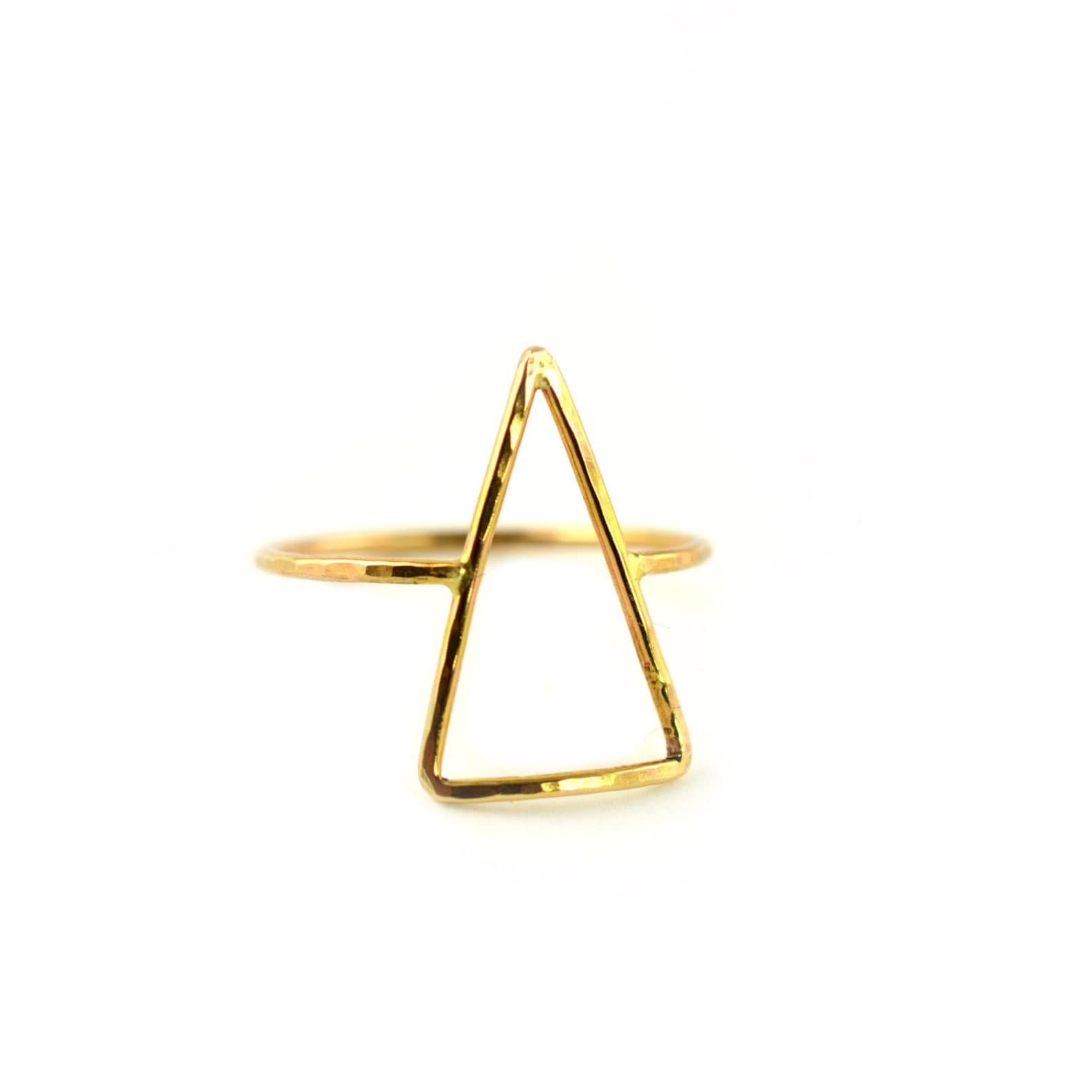 Large Triangle Ring, Gold Arrow Ring, Geomtric Jewelry SYMBOL RDLTRI - Etsy