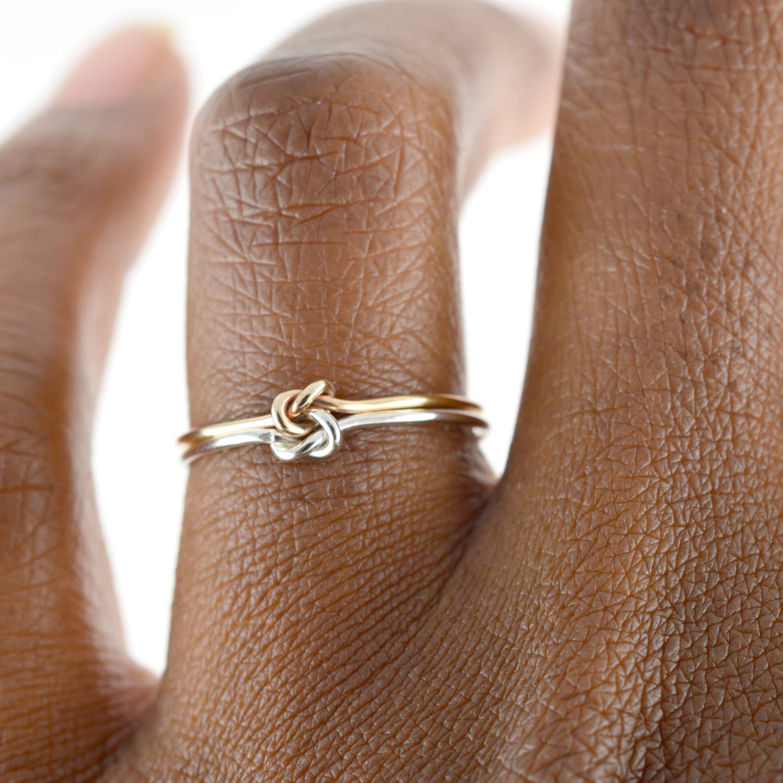 Forget Me Knot Ring 2 Knot Stacking Ring Friendship Ring | Etsy