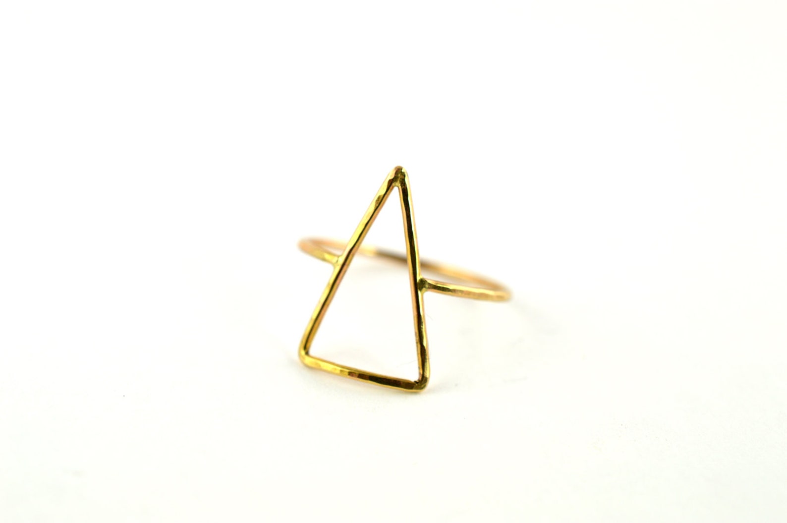 Large Triangle Ring, Gold Arrow Ring, Geomtric Jewelry SYMBOL RDLTRI - Etsy