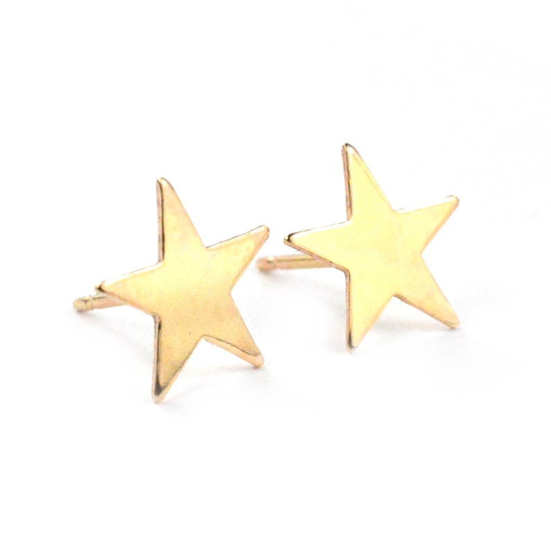 Tiny Star Earring Star Stud Earrings - Etsy