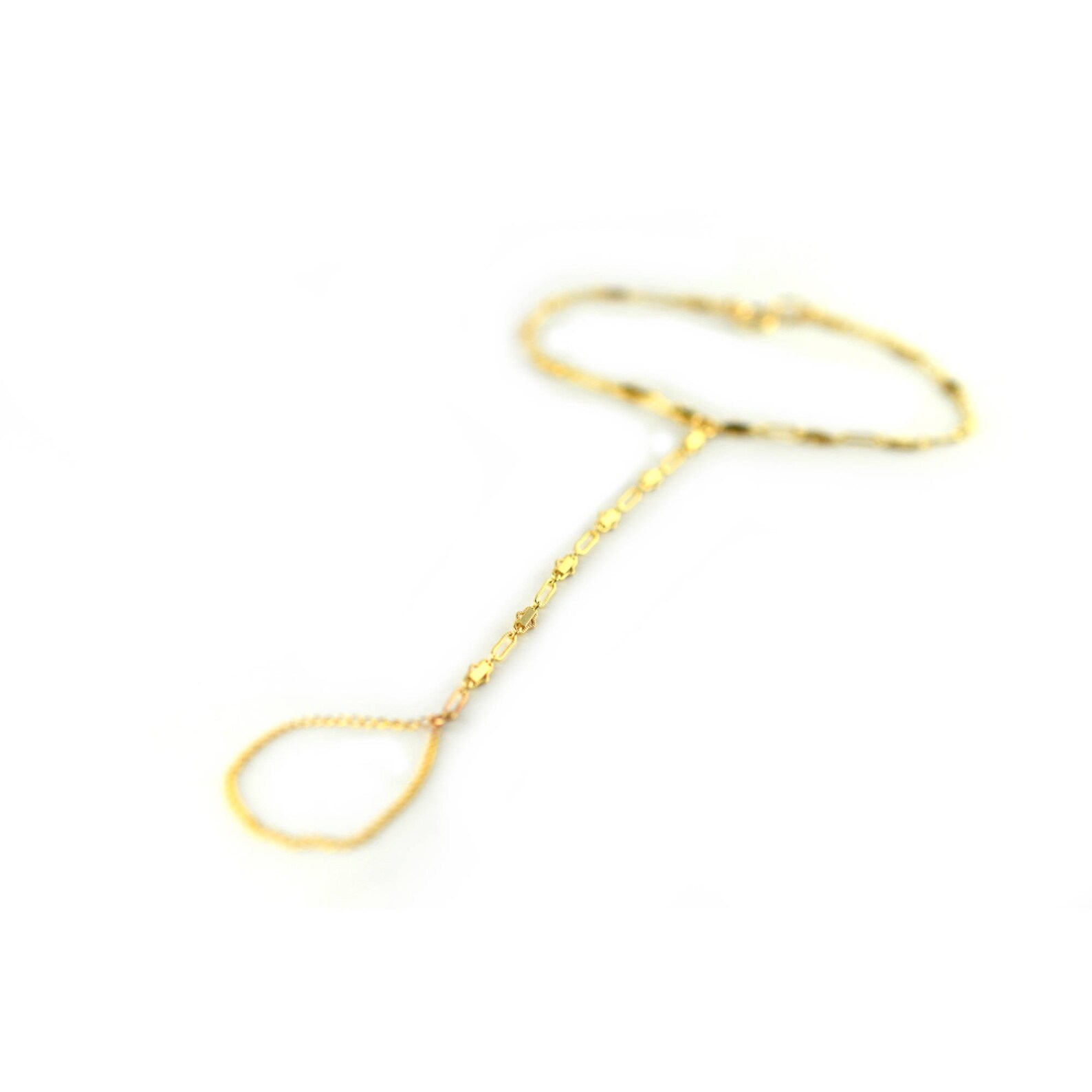 Gold Hand Bracelet Ornate Finger Chain Bracelet HCDORNATE - Etsy