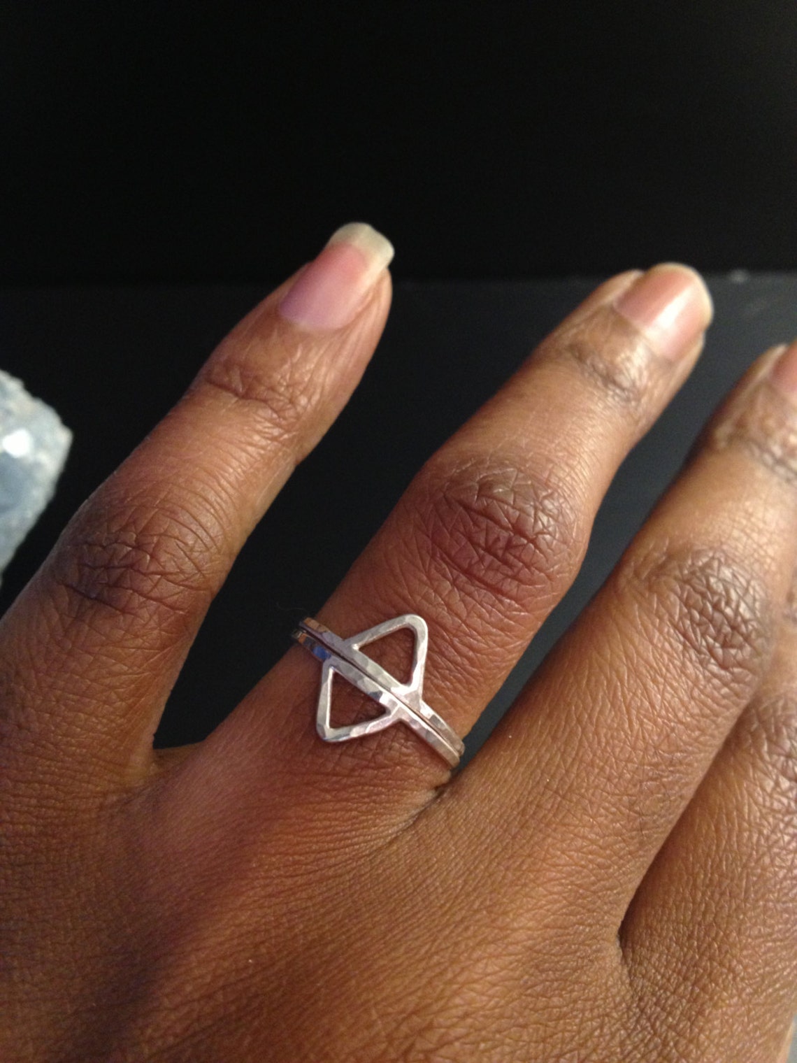 Triangle Stackable Ring Set of 4 Stackable Ring Set Arrow - Etsy