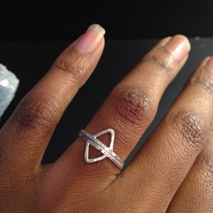 Triangle Stackable Ring Set of 4, Stackable Ring Set, Arrow Ring ...