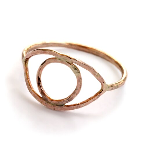 Hammered Eye Ring All Seeing Eye Ring Forefinger Knuckle or - Etsy