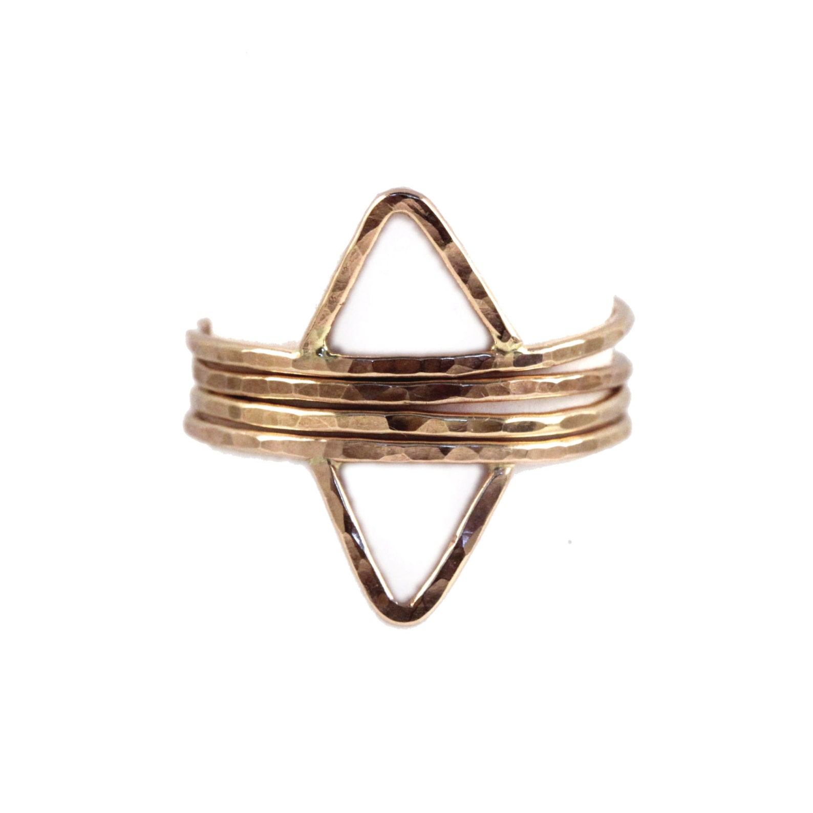 Triangle Stackable Ring Set of 4 Stackable Ring Set Arrow - Etsy