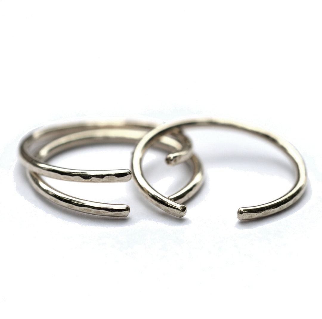 Silver Cuff Ring, Simple Midi Ring, Open Band, Stacking Ring HSRCUFF-S ...