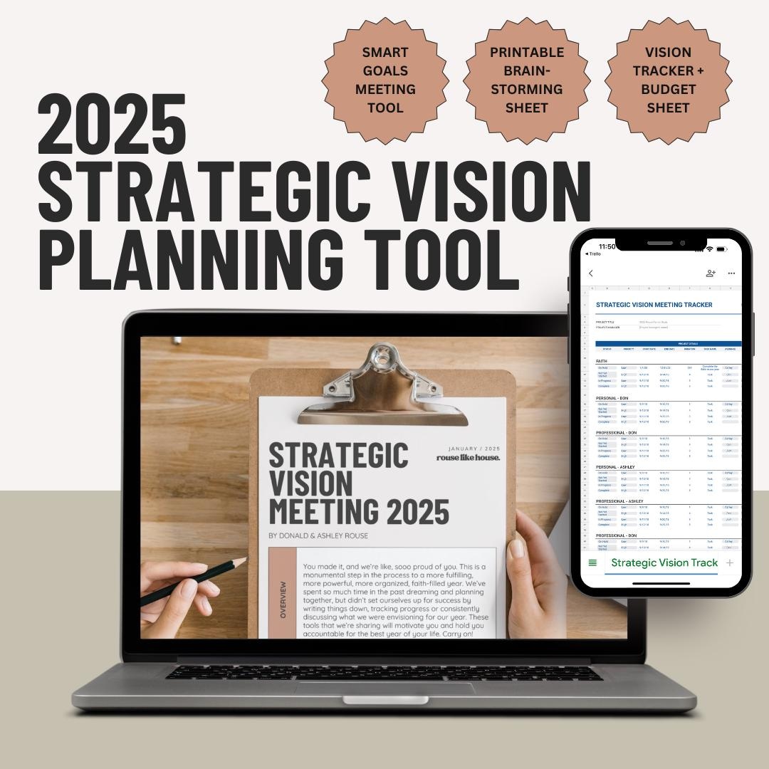 2025 Calendar SMART Goal Setting Vision Board Printables Goal Setting ...