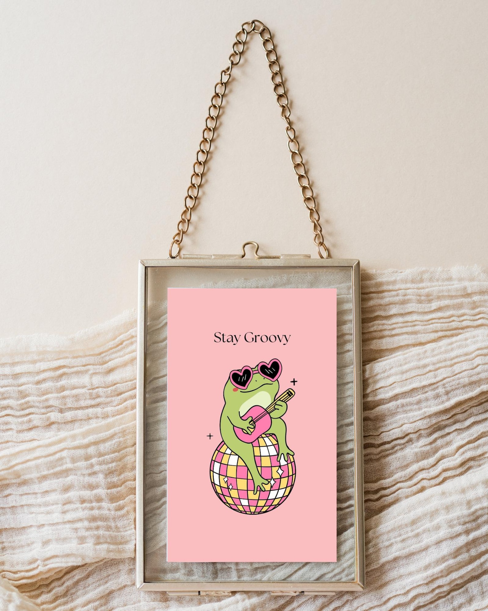 Groovy Frog Digital Download for Room Decor Retro Vibes Room Art Quick ...