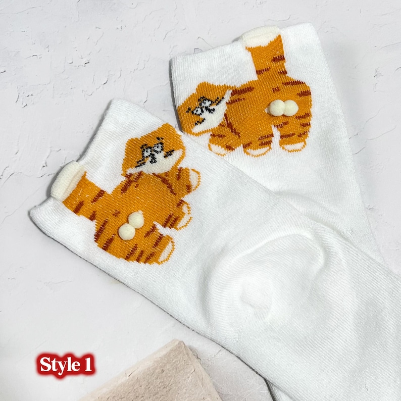 Funny Cat & Dog Socks,3d Jingle Balls Kitty/puppy,cute Animal Socks ...