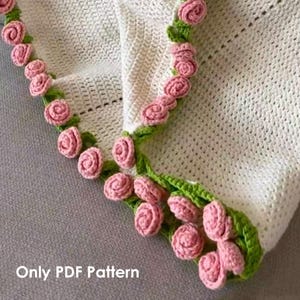 Rose Bouquet Blanket PDF Pattern,pdf Pattern Only,rose Blanket Bouquet ...