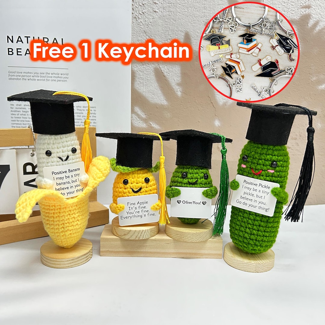 Handmade Graduation Crochet Vegetables,banana,pickle,olive,pineapple ...