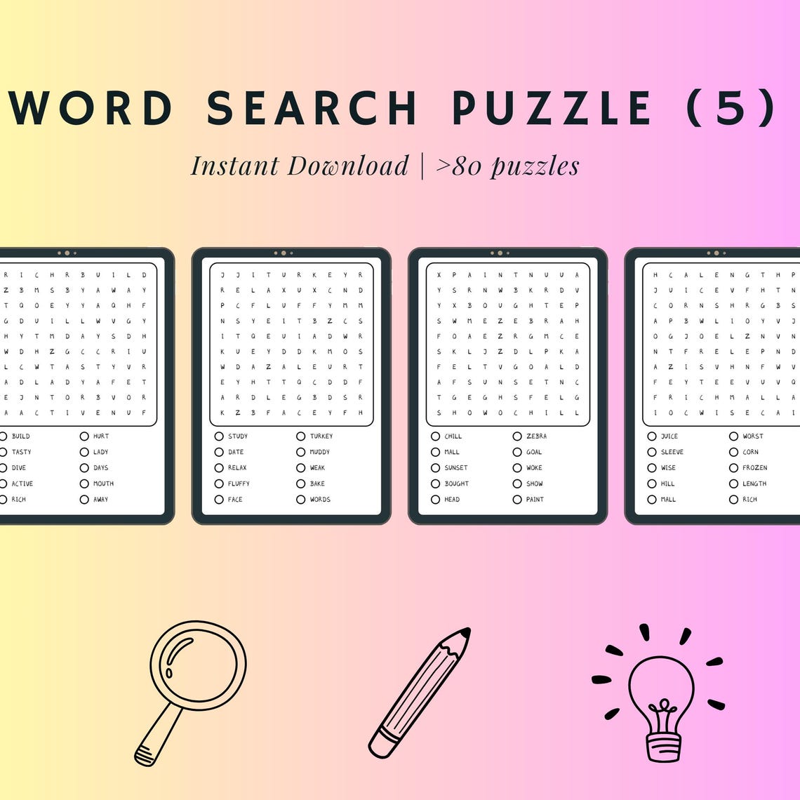 Ultimate Kids' Word Search Puzzle Collection: >80 Fun Puzzles - Instant ...