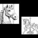 Printable Carousel Horse Coloring Pages | Square Art - Etsy