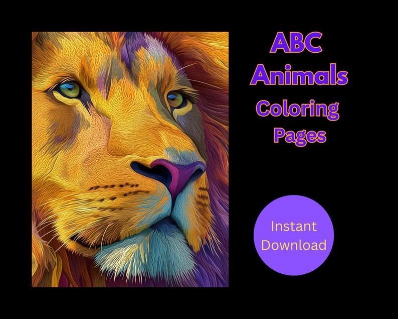 Printable ABC Animals Coloring Pages A-Z Animal Fun for Kids - Etsy