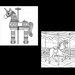 Printable Carousel Horse Coloring Pages | Square Art - Etsy