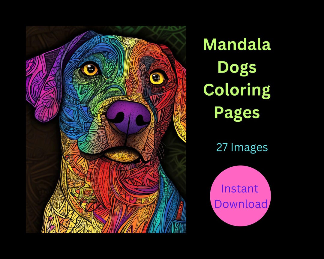 Printable Mandala Dog Coloring Pages - 27 Unique Designs for Relaxation ...