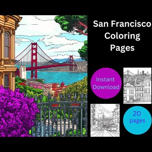 San Francisco Coloring Pages - Etsy