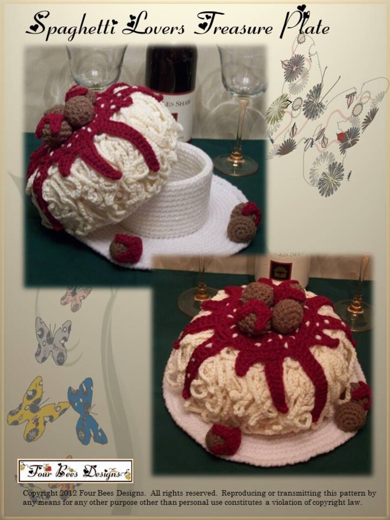 Spaghetti Lovers Treasure Plate PDF Crochet Pattern - Etsy
