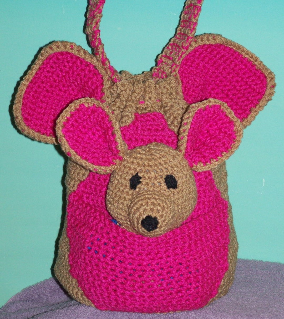 Kanga-rou & Baby-tou PJ Bag With Puppet PDF Crochet Pattern - Etsy