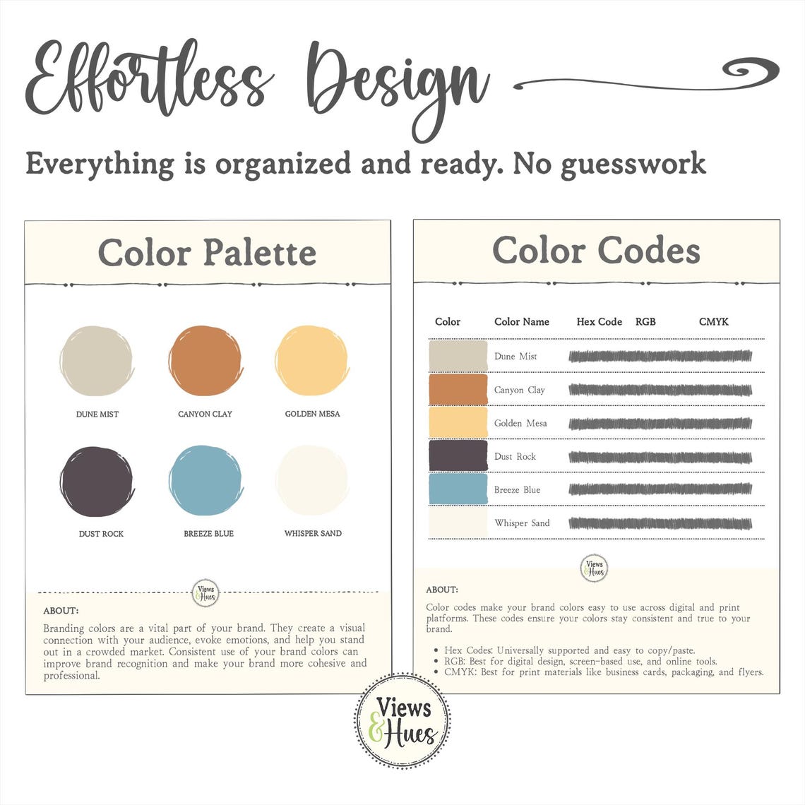 Southwest Color Palette for Small Business, Branding Kit Your Etsy Shop ...