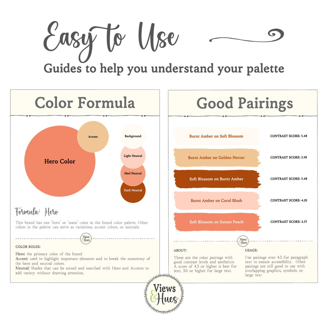 Peachy Brand Color Palette for Small Businesses, Editable Canva ...