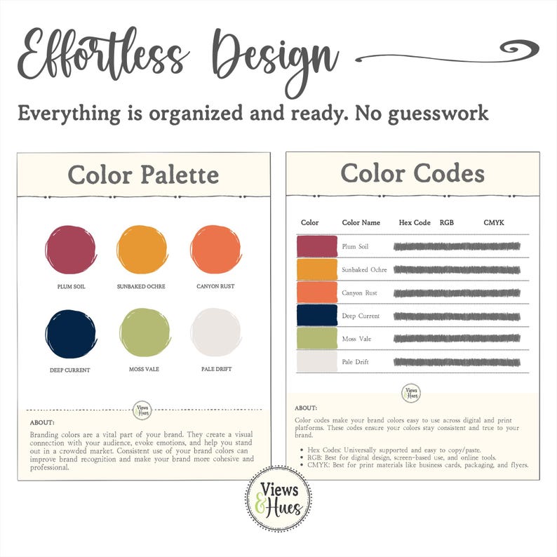 Vibrant Color Palette for Small Business, Branding Kit Your Etsy Shop ...