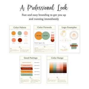 Retro Brand Color Palette for Small Businesses, Editable Canva Template ...