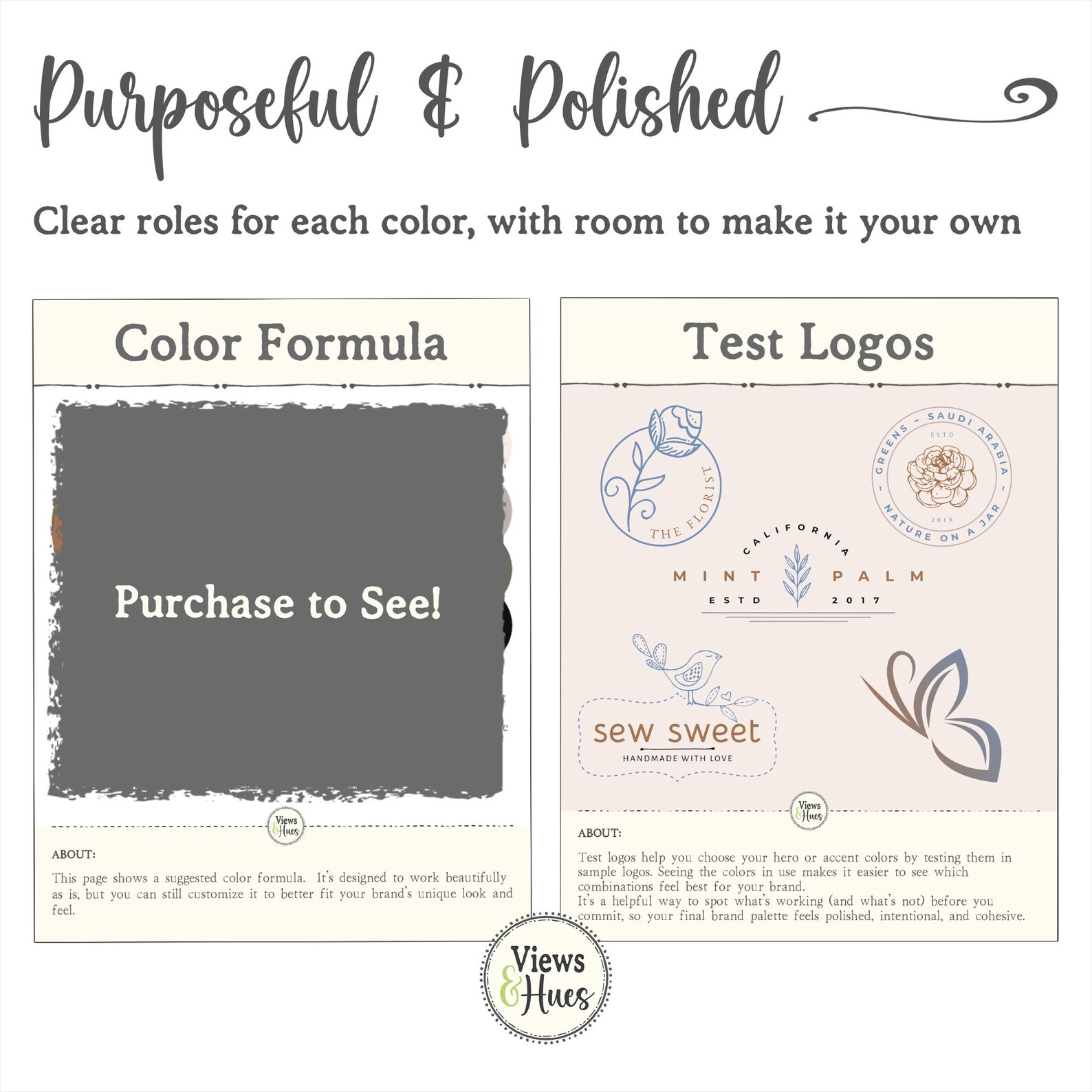 Neutral Color Palette for Small Business, Branding Kit Your Etsy Shop ...