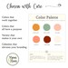 Retro Brand Color Palette for Small Businesses, Editable Canva Template ...