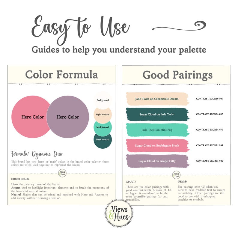 Retro Brand Color Palette for Small Businesses, Editable Canva Template ...