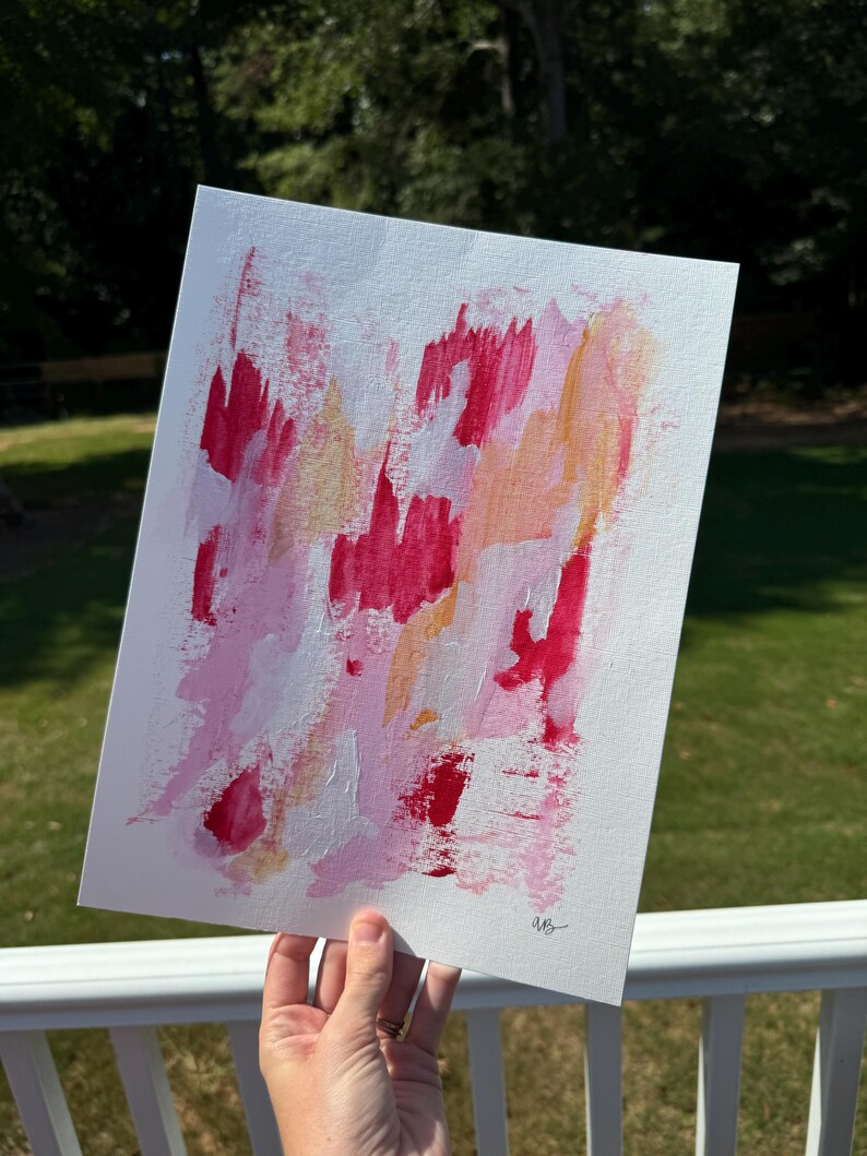 Pink Abstract Painting / Gallery Wall Art / Handpainted - Etsy
