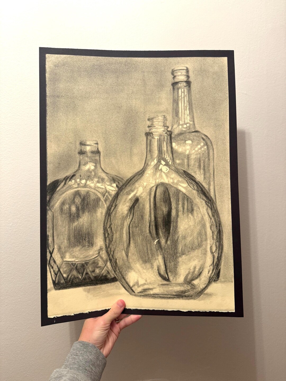 Hand-drawn Pencil Drawing of Bottles, Kitchen Gallery Wall Art - Etsy