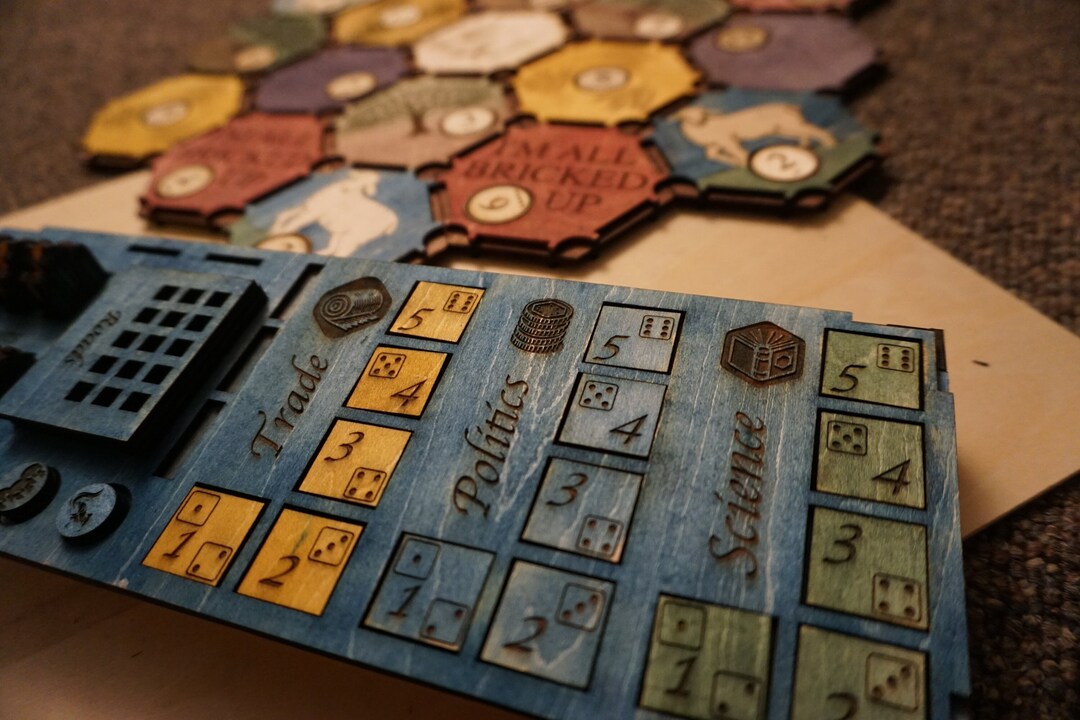 Catan Piece Holder - Cities and Knights - Cities, Settlement, Roads ...