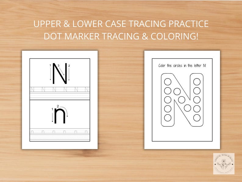 Letter N Tracing Worksheet: Homeschool Printable (PDF) - Etsy