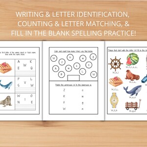 ABC Tracing, Letter W Practice, Letter Identification, Letter Matching ...