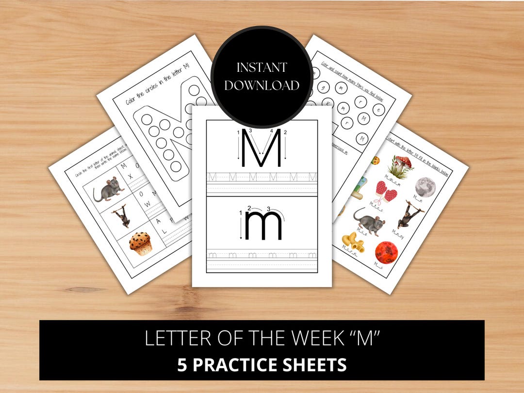 ABC Tracing, Letter M Practice, Letter Identification, Letter Matching ...