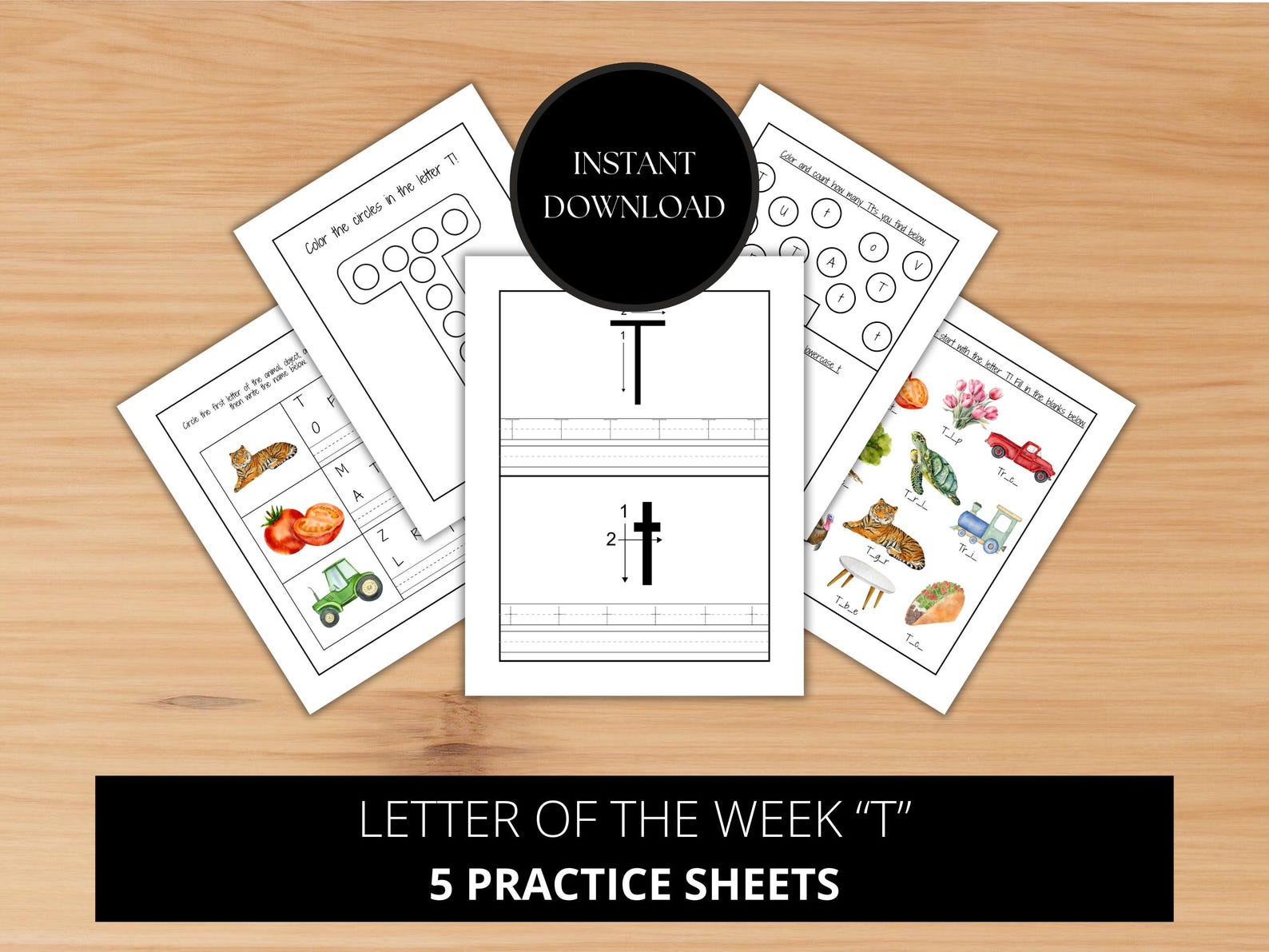 ABC Tracing, Letter T Practice, Letter Identification, Letter Matching ...