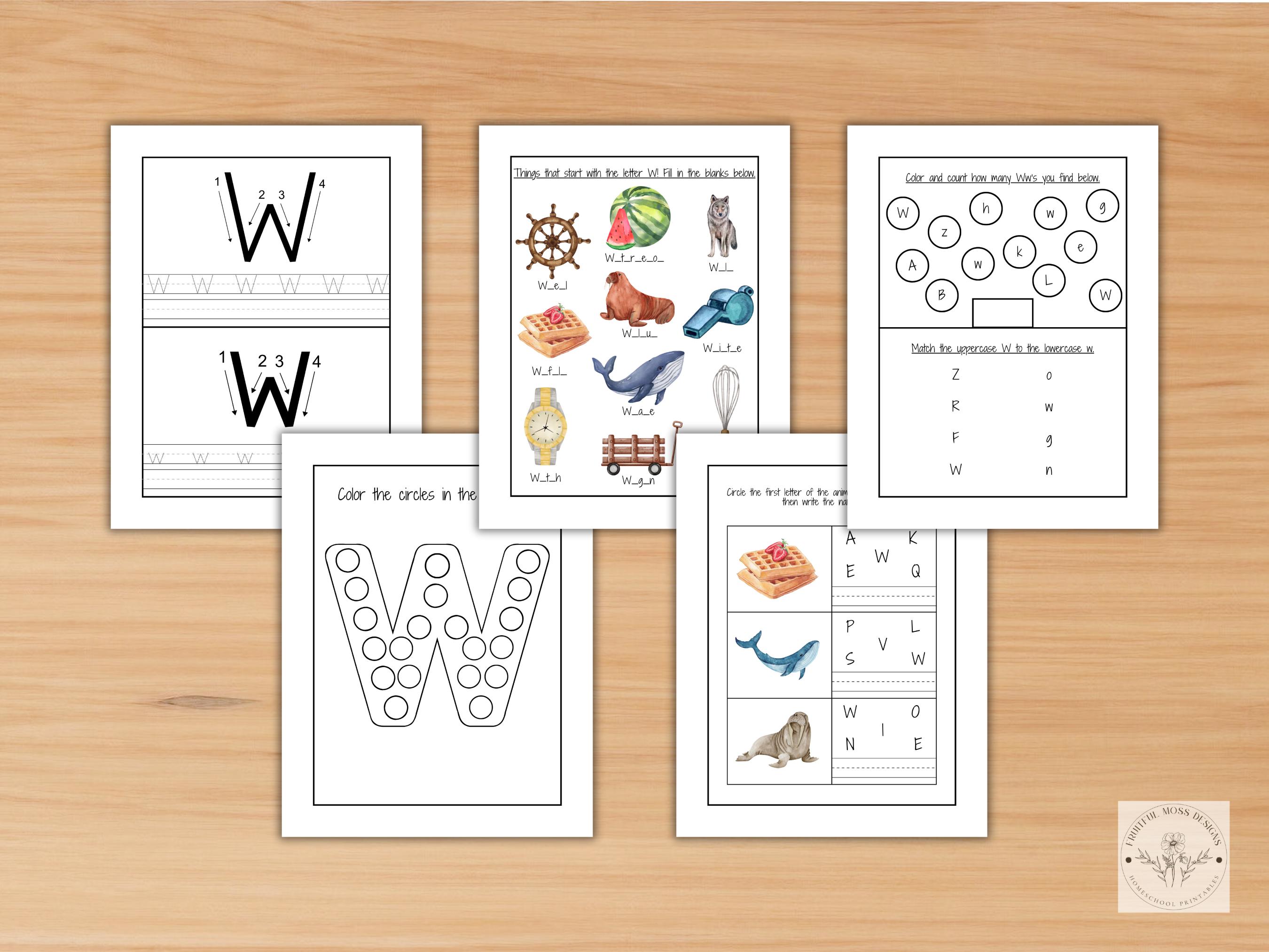 ABC Tracing, Letter W Practice, Letter Identification, Letter Matching ...