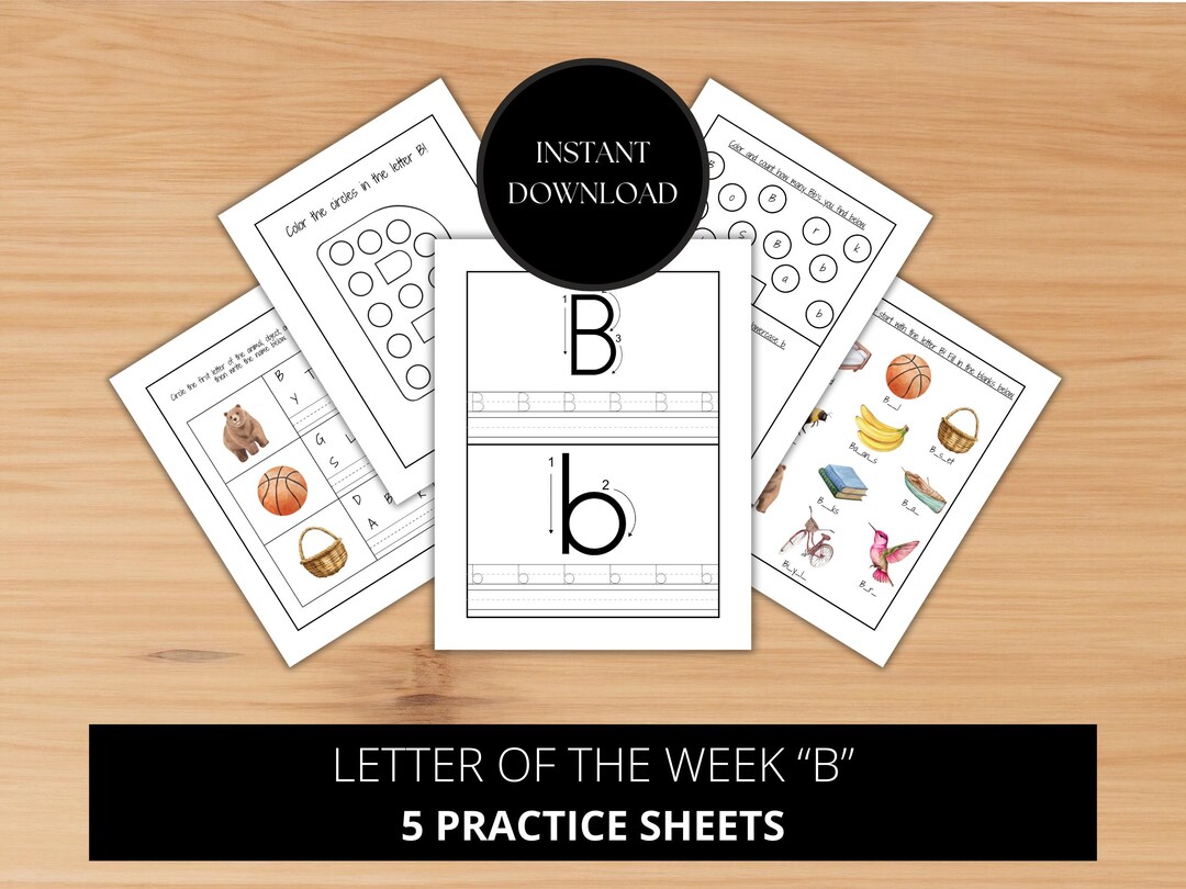 ABC Tracing, Letter B Practice, Letter Identification, Letter Matching ...