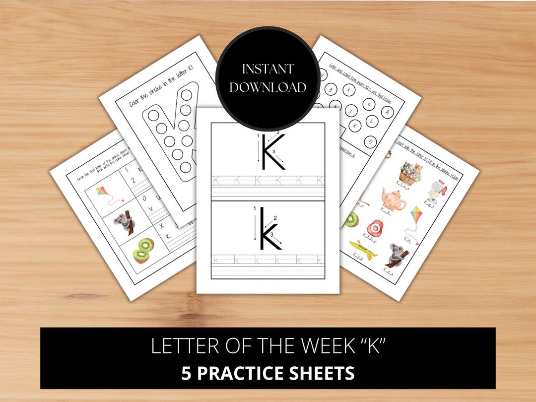 ABC Tracing, Letter K Practice, Letter Identification, Letter Matching ...