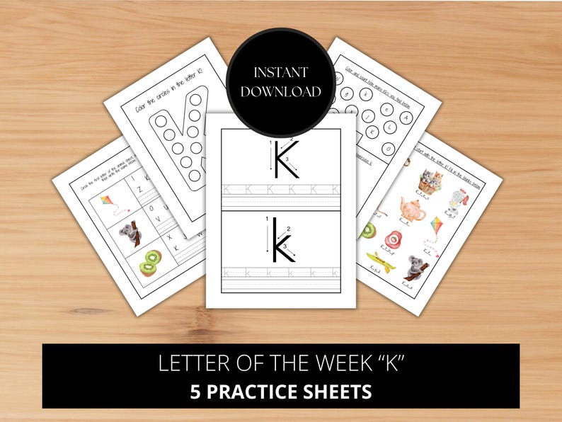 ABC Tracing, Letter K Practice, Letter Identification, Letter Matching ...