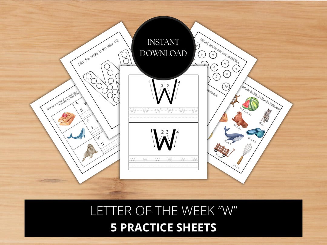 ABC Tracing, Letter W Practice, Letter Identification, Letter Matching ...