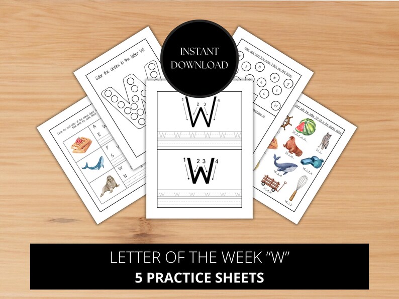 ABC Tracing, Letter W Practice, Letter Identification, Letter Matching ...