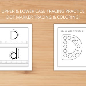 Letter D Tracing Worksheets: Homeschool Printable (PDF) - Etsy